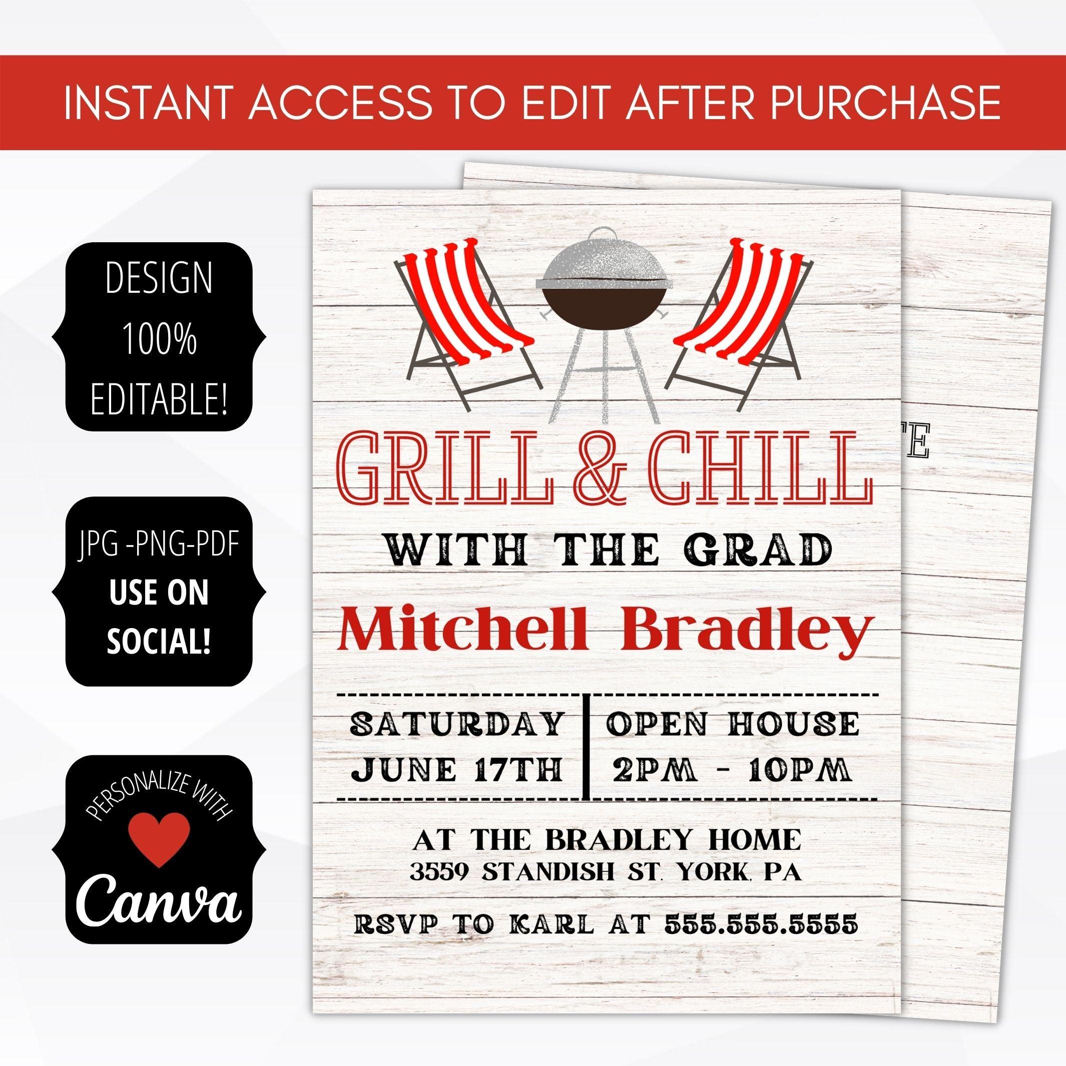 Graduation Bbq Party Invitation Wording