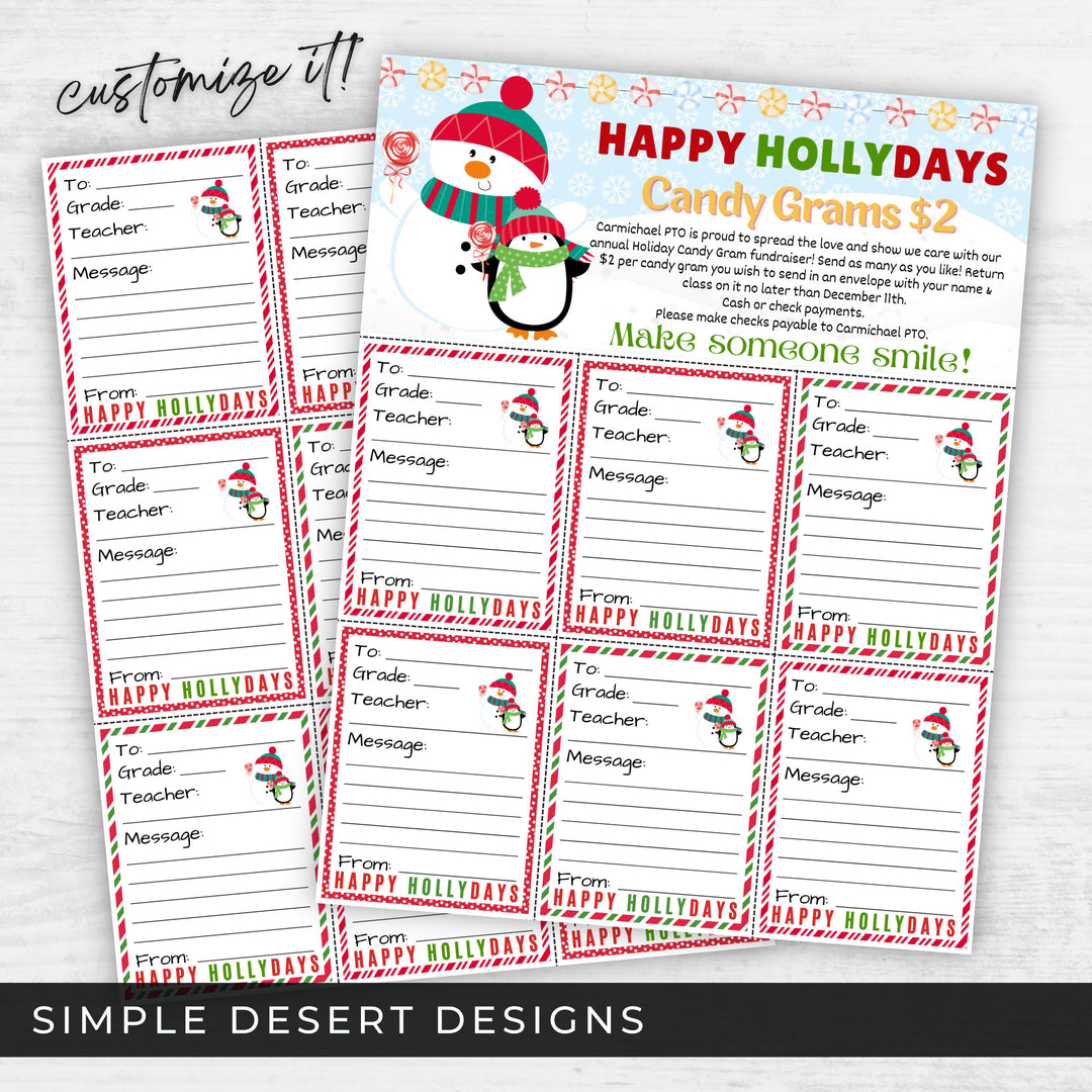 Candy Grams Sheet Fundraiser – Simple Desert Designs