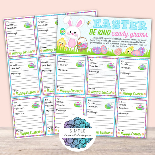 Be Kind Easter Candy Grams – Simple Desert Designs