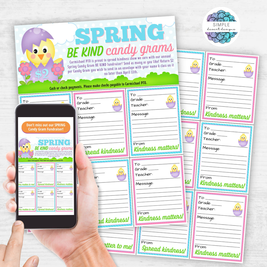 Be Kind Spring Candy Grams – Simple Desert Designs