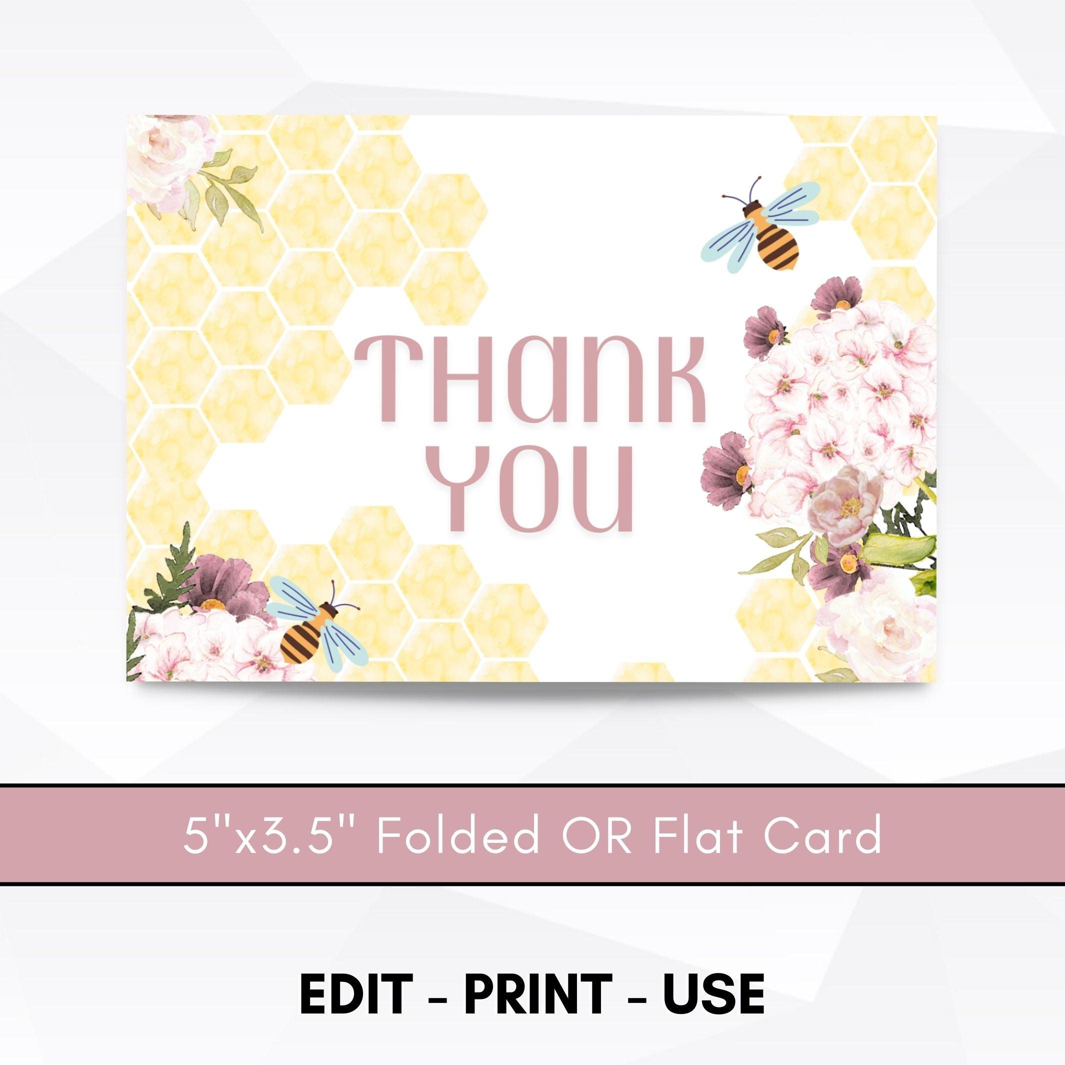 Bee Thank You Cards – Simple Desert Designs