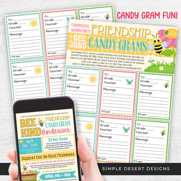 Bee Kind Candy Gram Fundraiser Bundle – Simple Desert Designs