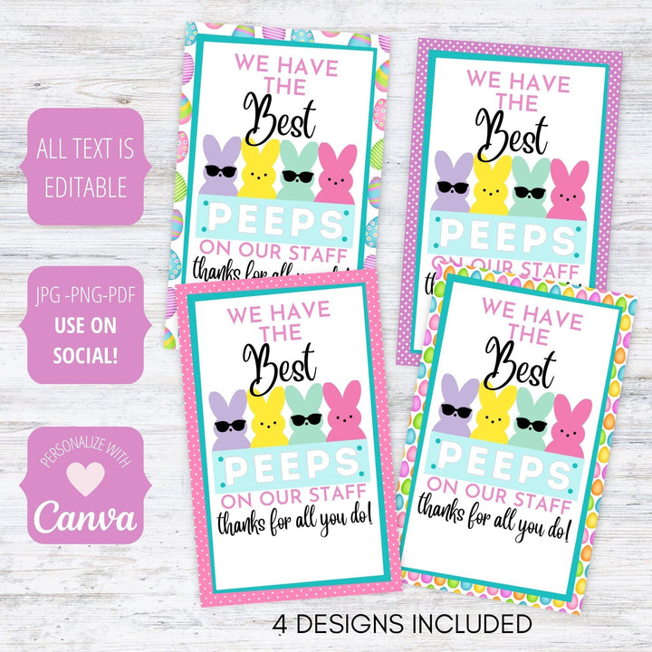 Best Peeps Teacher Appreciation Gift Tag – Simple Desert Designs