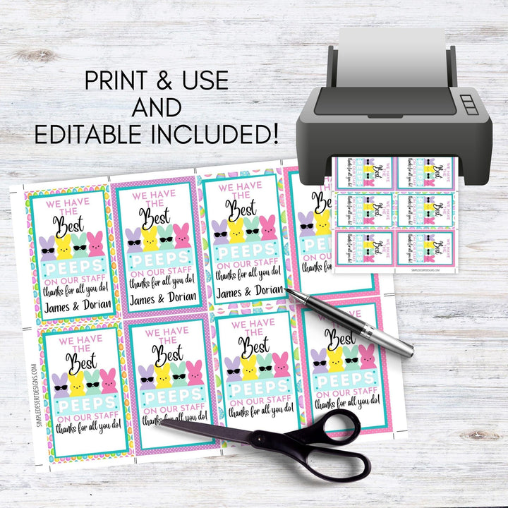 Best Peeps Teacher Appreciation Gift Tag – Simple Desert Designs