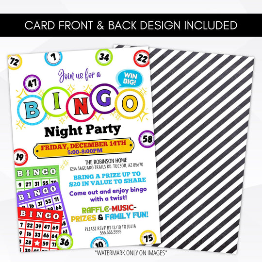 Bingo Night Party Invitation – Simple Desert Designs