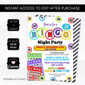 Bingo Night Party Invitation | Simple Desert Designs