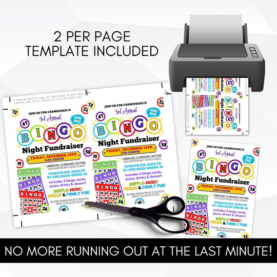 Bingo Party Invitation Template | Simple Desert Designs