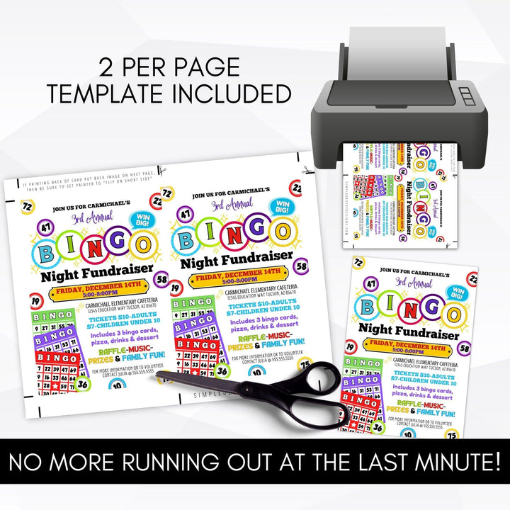 Bingo Party Invitation Template | Simple Desert Designs