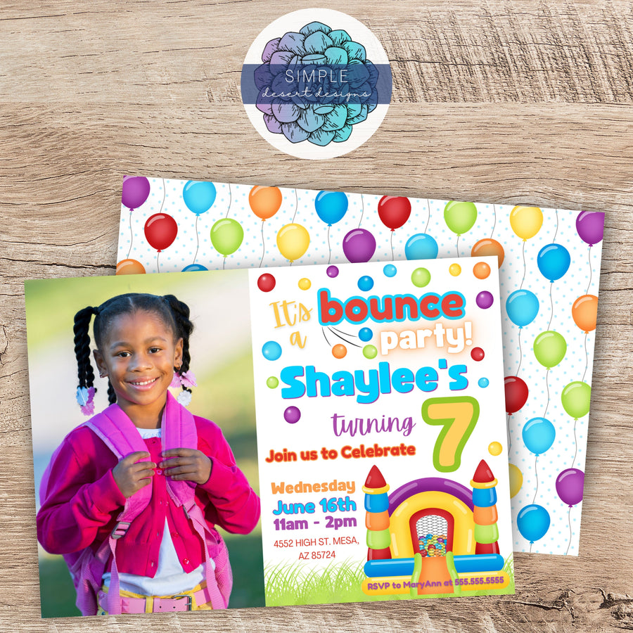 Birthday Bounce Party Invitation – Simple Desert Designs