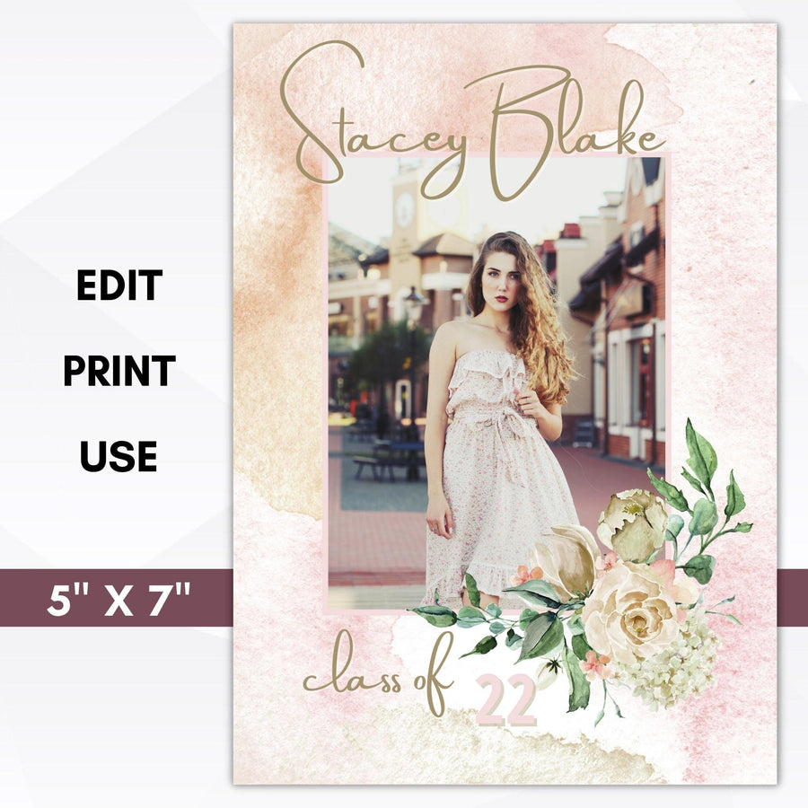 Boho Floral Graduation Announcement – Simple Desert Designs