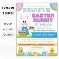Breakfast With Easter Bunny Flyer Sign Ticket Bundle | Simple Desert ...