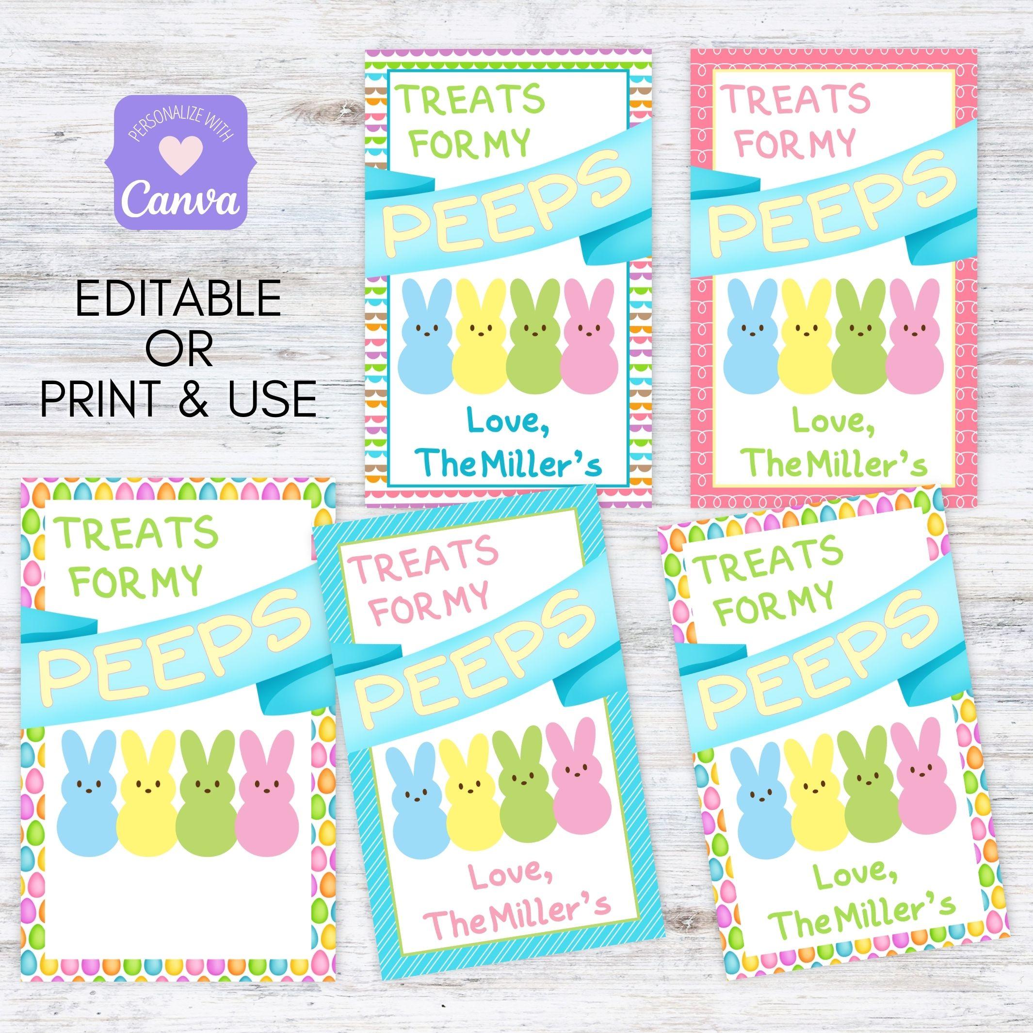 Treats for my Peeps Easter Gift Tags – Simple Desert Designs