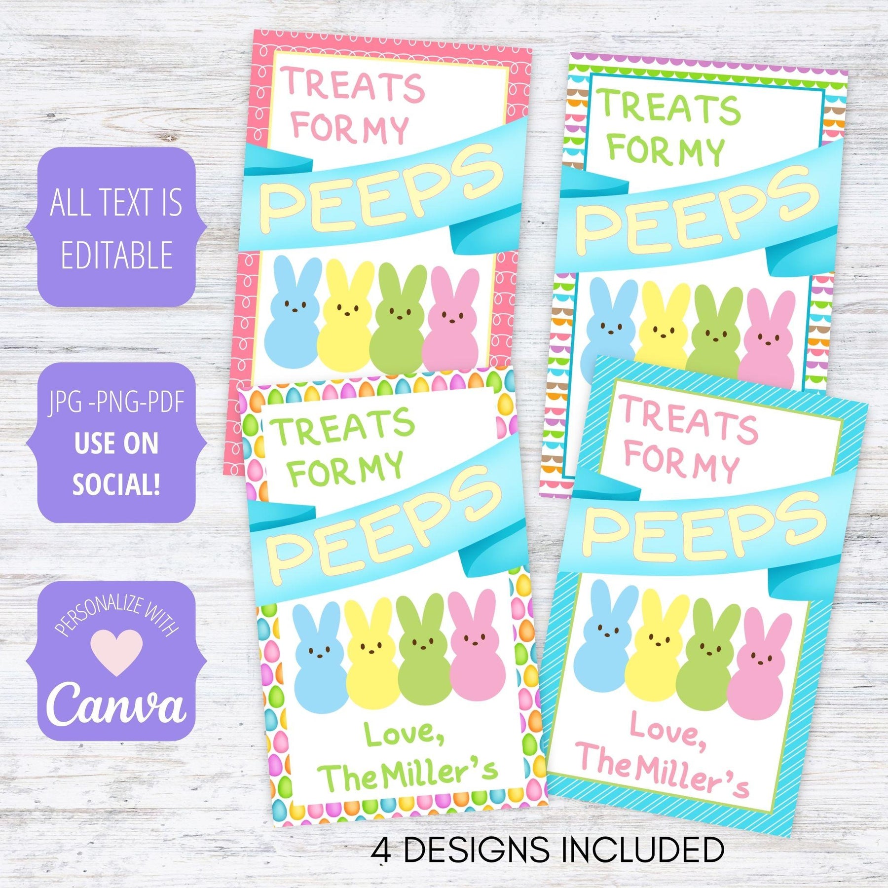 Treats for my Peeps Easter Gift Tags – Simple Desert Designs