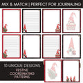 Buffalo Plaid Gnome Journal Paper Stationery Set | Simple Desert Designs