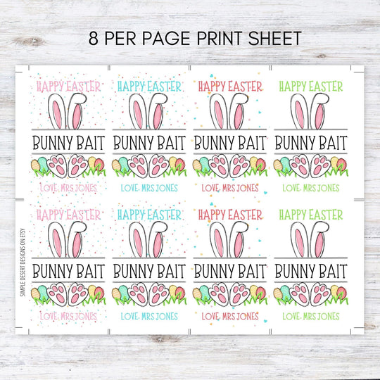 Bunny Bait Easter Favor Tags – Simple Desert Designs