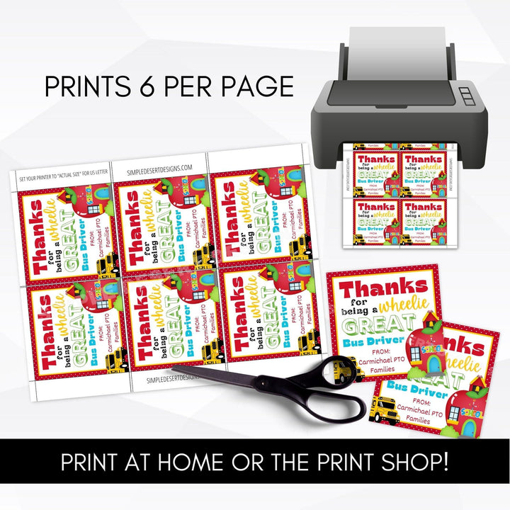 School Bus Driver Appreciation Tag – Simple Desert Designs