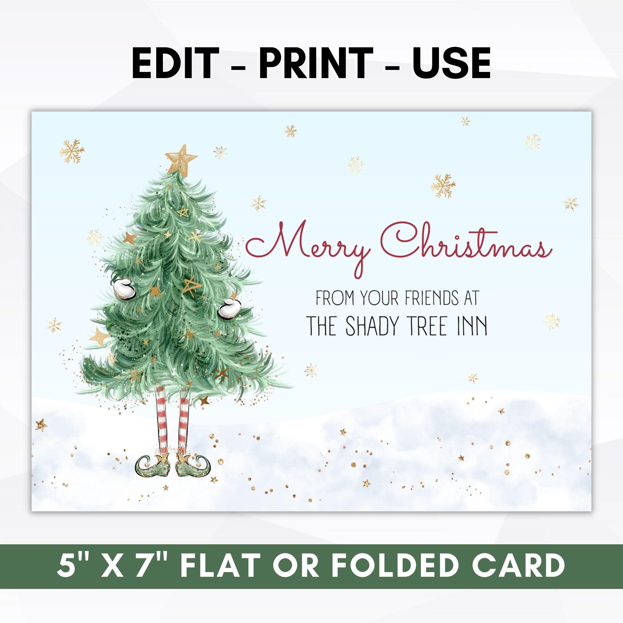 Business Christmas Tree Card – Simple Desert Designs