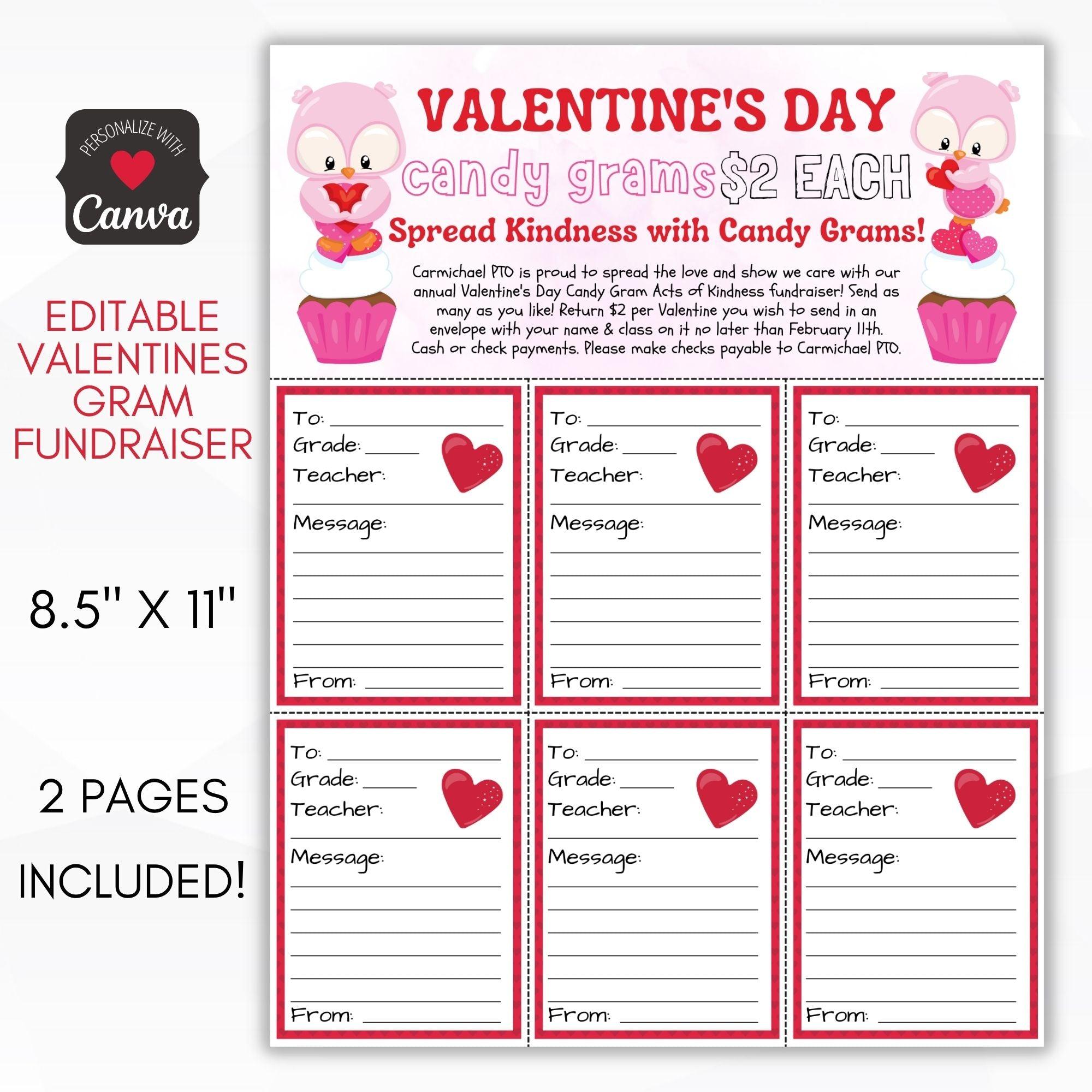 Candy Grams Fundraiser Valentines – Simple Desert Designs
