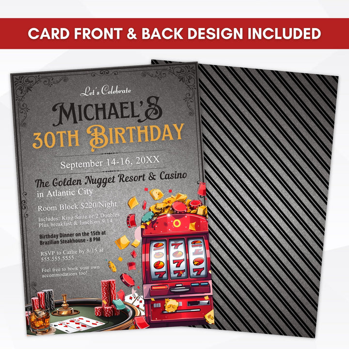 Elegant Poker Casino Event Invitation – Simple Desert Designs