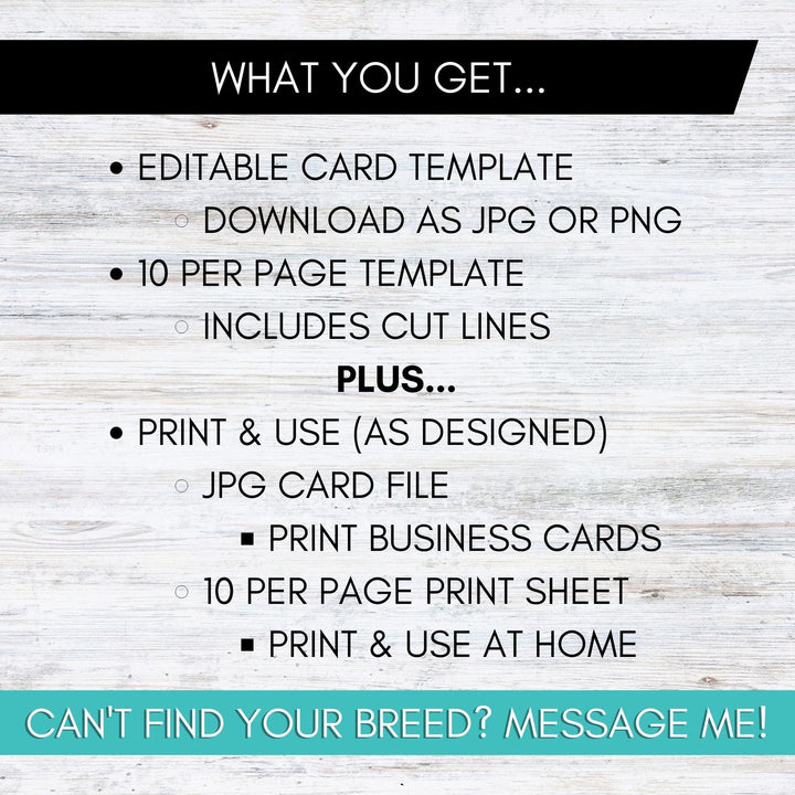 Cavalier King Charles Service Dog Cards Customizable | Simple Desert ...