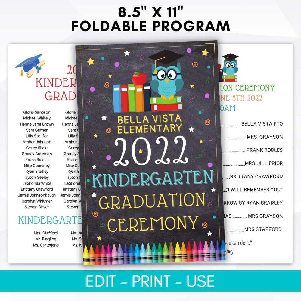 Chalkboard Graduation Ceremony Printable Program | Simple Desert Designs