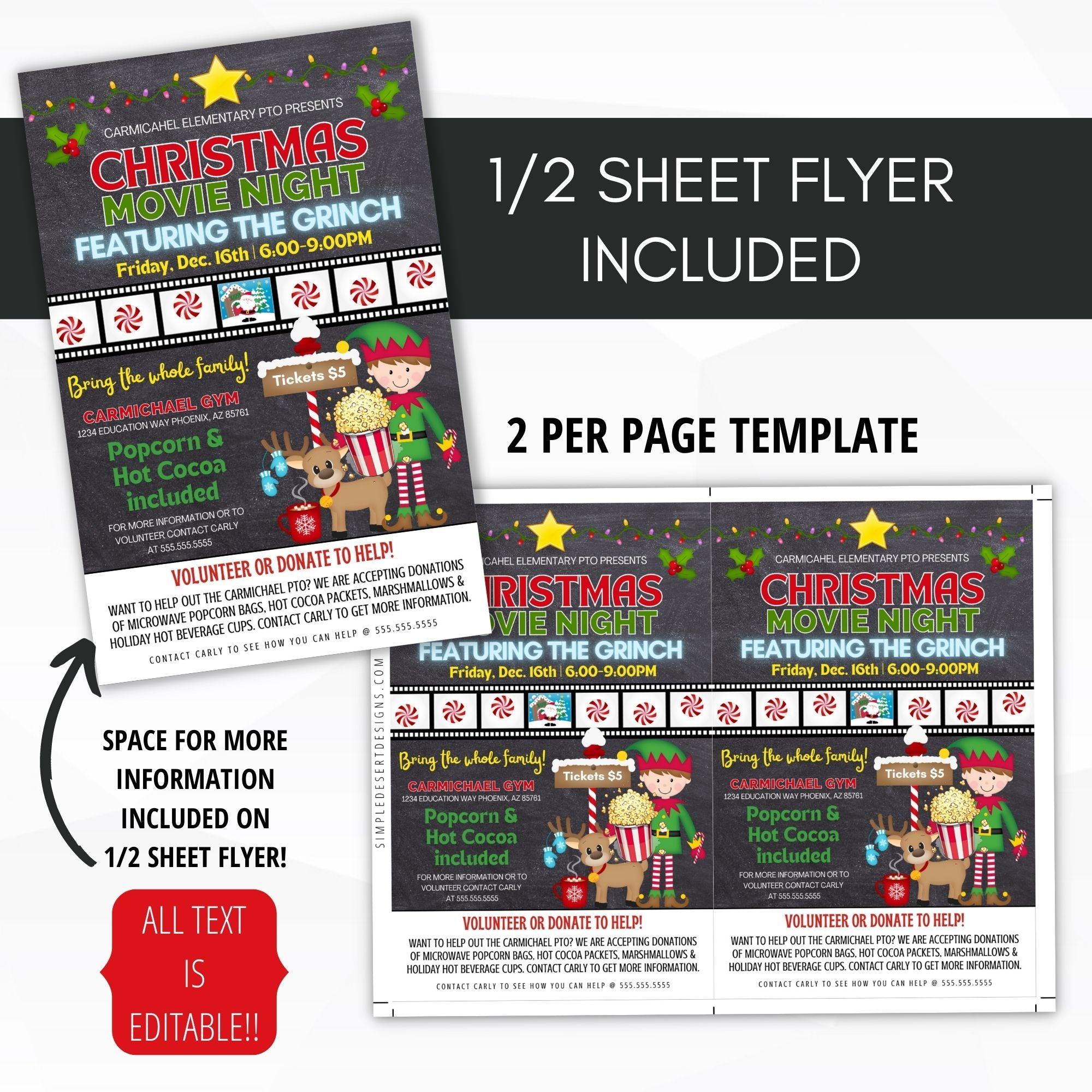 School Movie Night Flyer Template