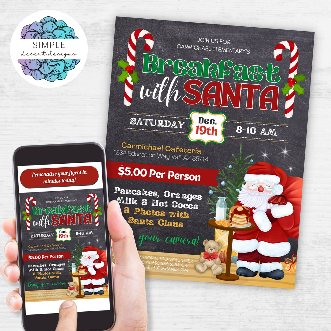 Holiday Pastries with Parents Flyer Set – Simple Desert Designs