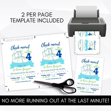 Check Meowt Cat Birthday Party Invite – Simple Desert Designs