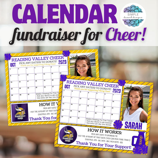 Cheerleading Calendar Template Editable – Simple Desert Designs