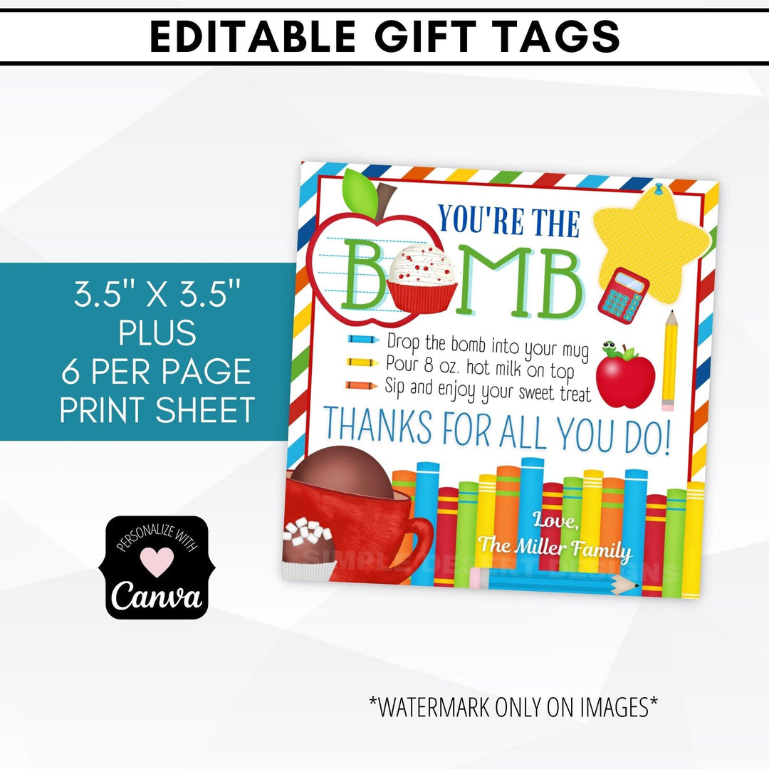 Coworker Office Valentine's Tags – Simple Desert Designs