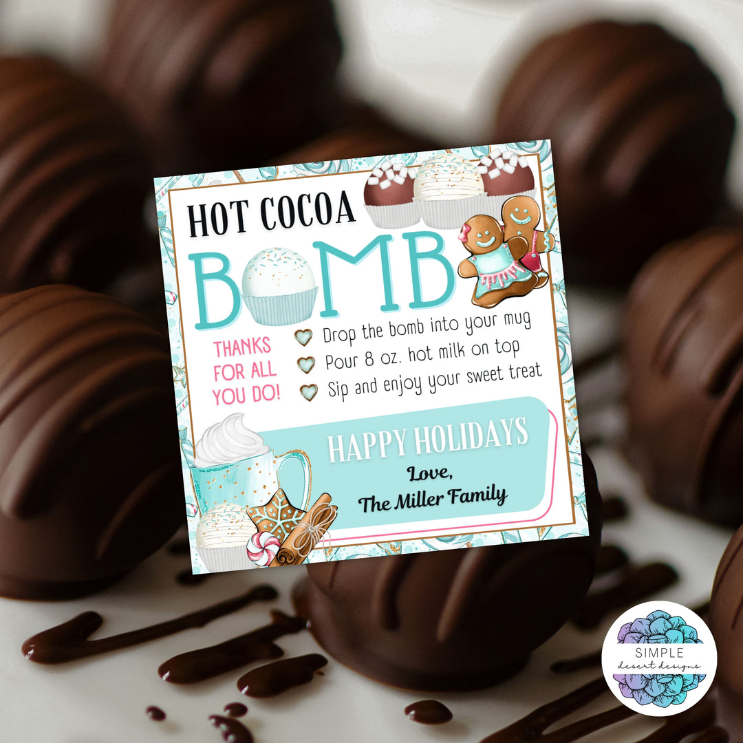 Chocolate Bomb Tag Winter – Simple Desert Designs