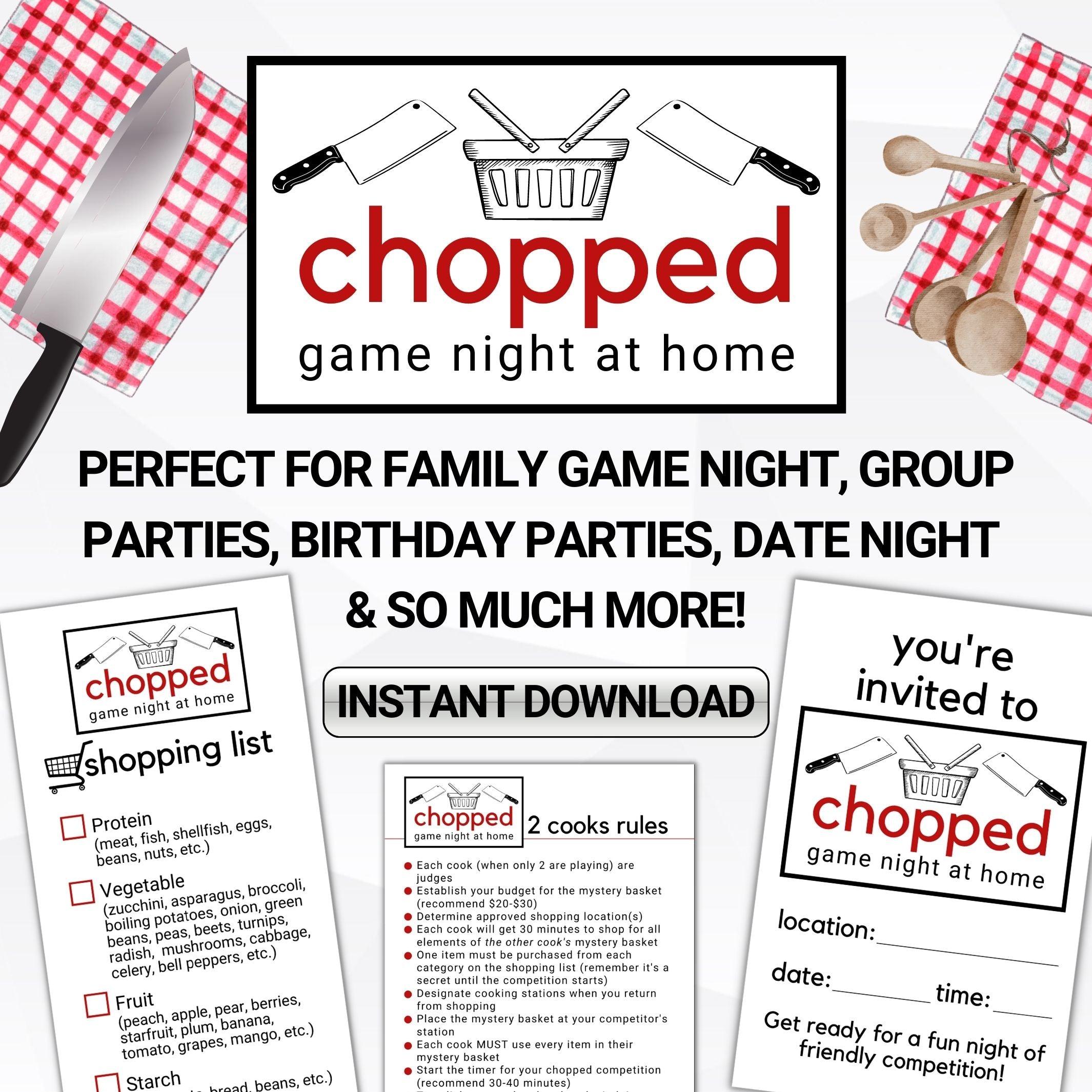 Chopped Game Night Cooking Game Bundle – Simple Desert Designs