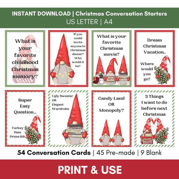 Cute Christmas Conversation Starter Cards – Simple Desert Designs