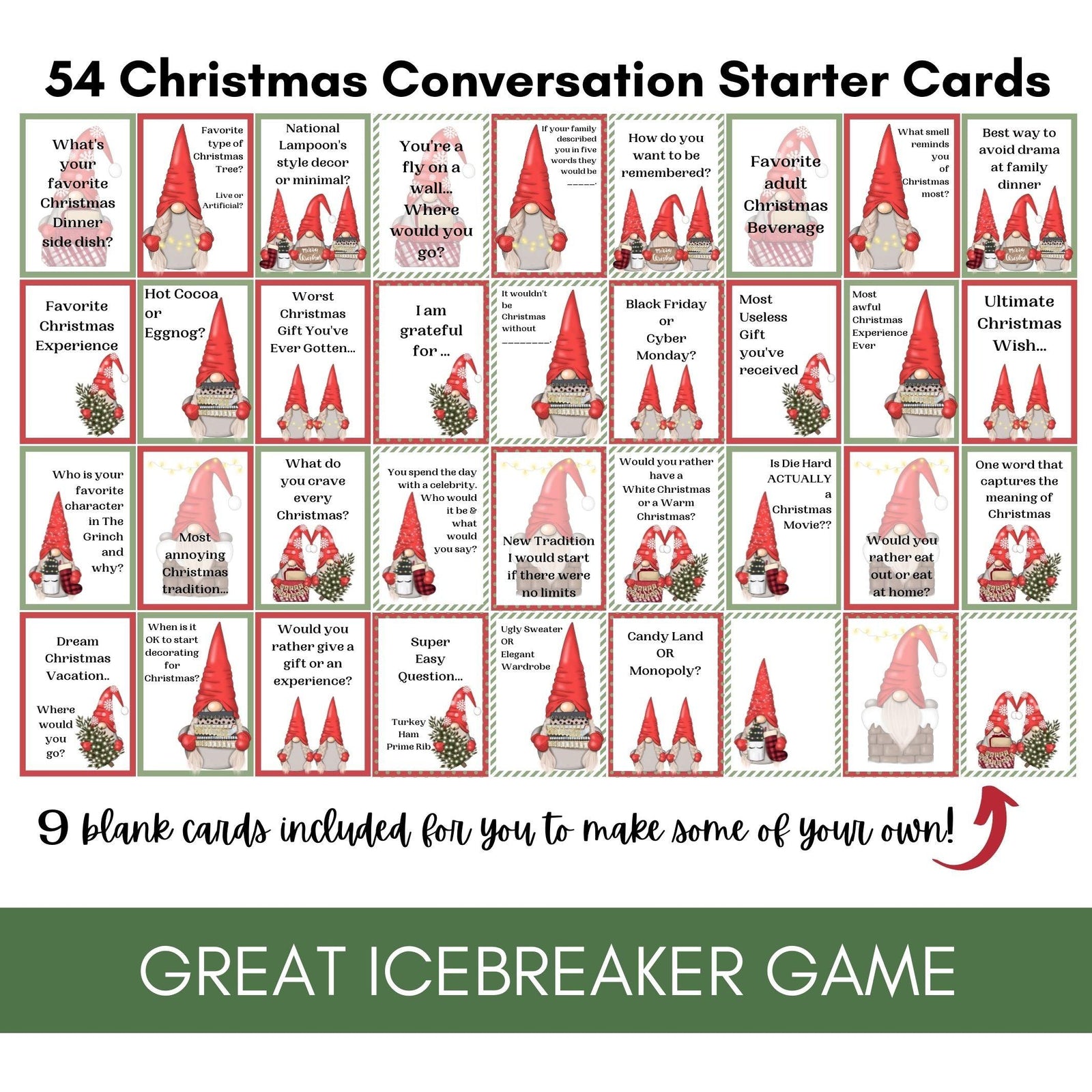 Christmas Conversation Starter Cards - Simple Desert Designs