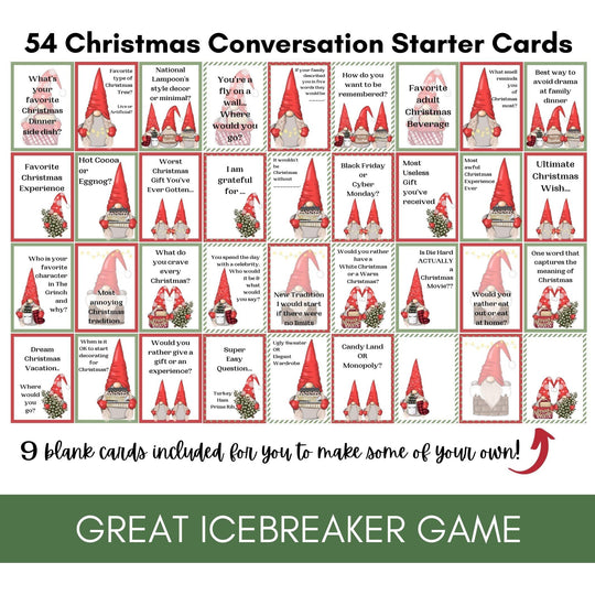Cute Christmas Conversation Starter Cards – Simple Desert Designs