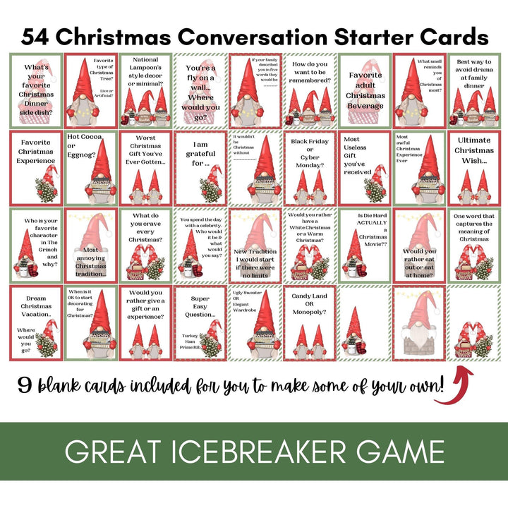 Cute Christmas Conversation Starters Cards | Simple Desert Designs