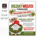 Christmas Wreath Fundraiser Flyer Poster Set | Simple Desert Designs