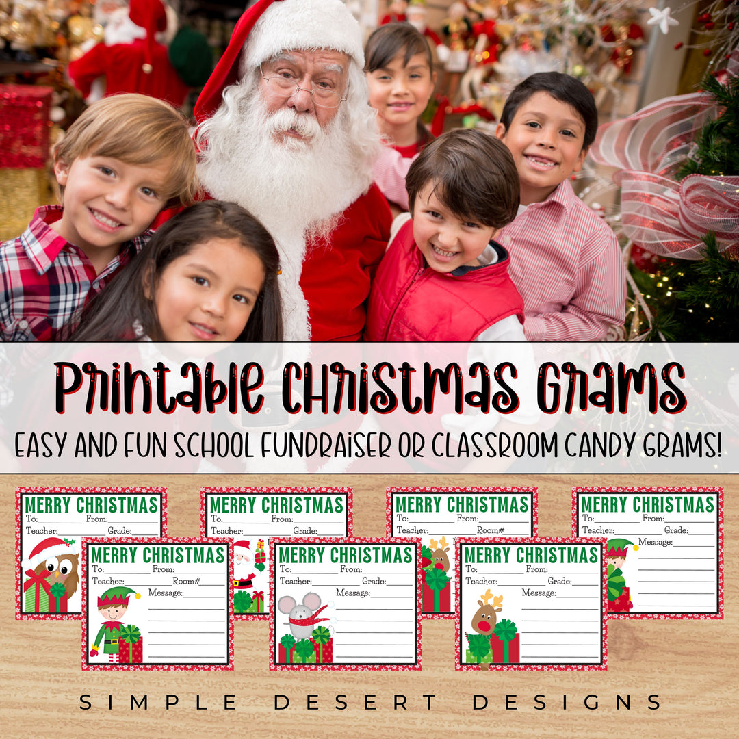 Christmas Holiday Gram Fundraiser Printable | Simple Desert Designs