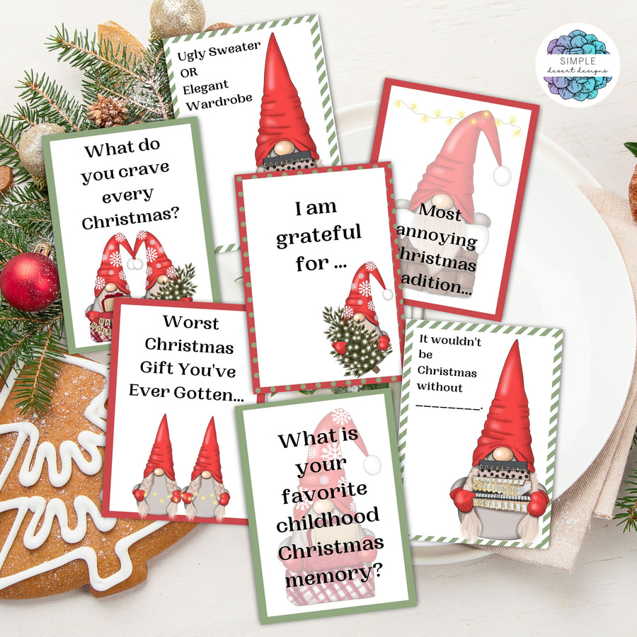 Cute Christmas Conversation Starter Cards – Simple Desert Designs
