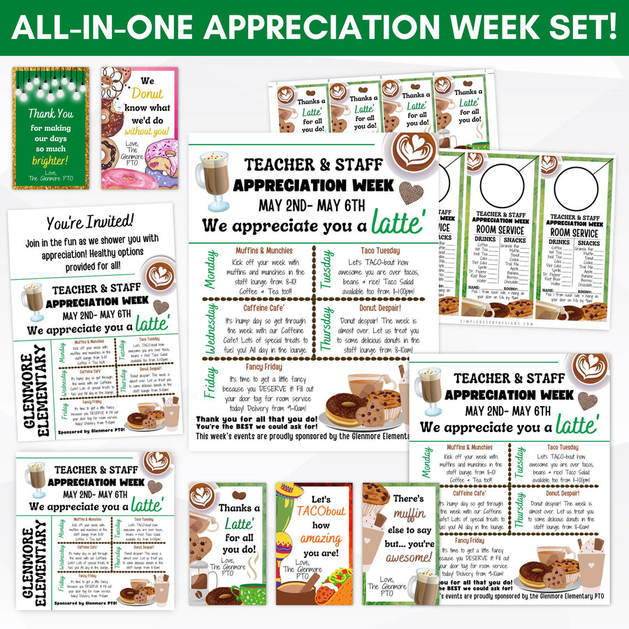 Coffee Teacher Appreciation Week Bundle – Simple Desert Designs