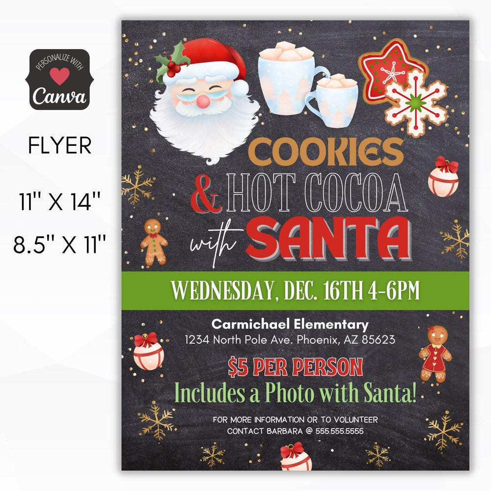 Cookies and Cocoa with Santa Flyers Set | Simple Desert Designs