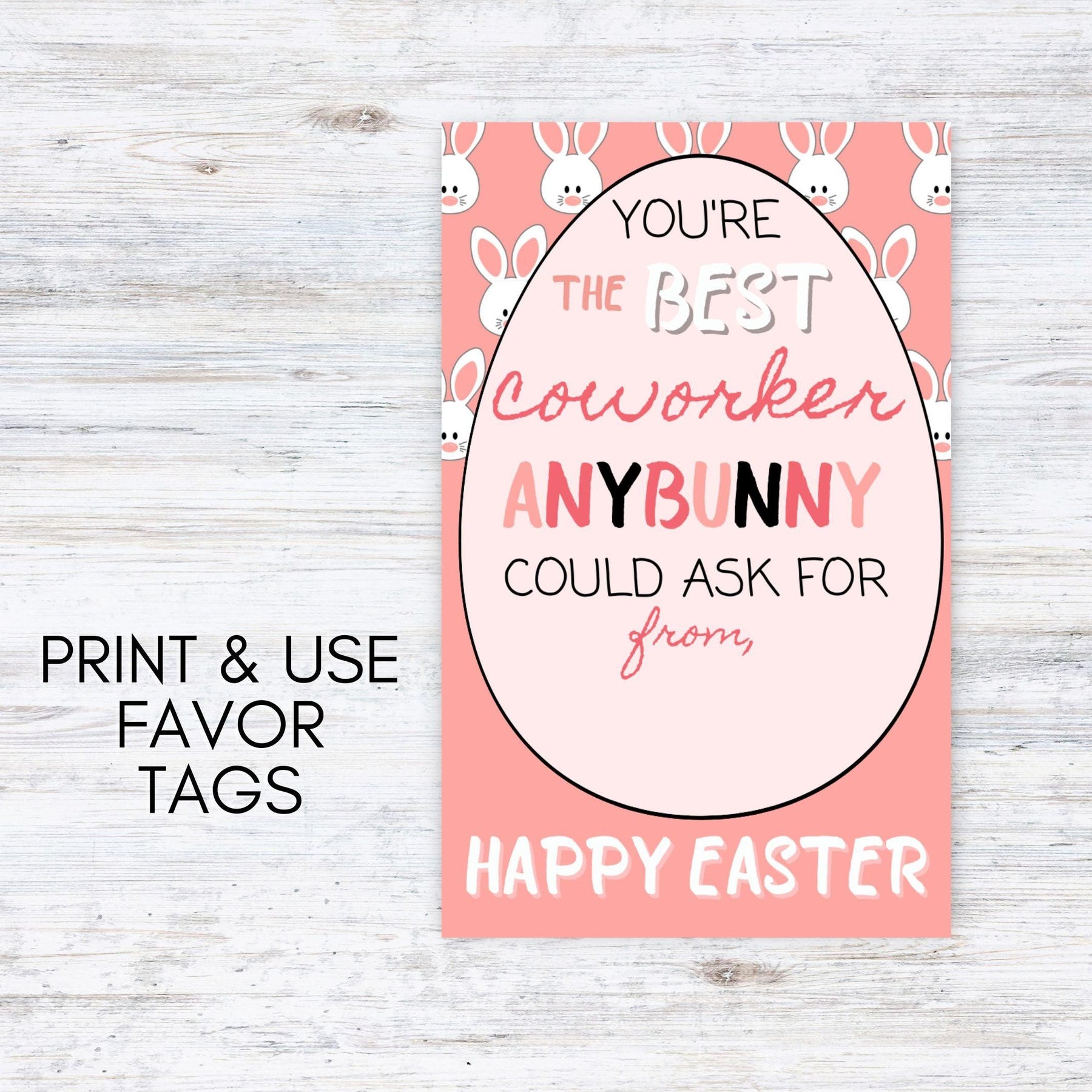Coworker Easter Employee Appreciation Tag – Simple Desert Designs