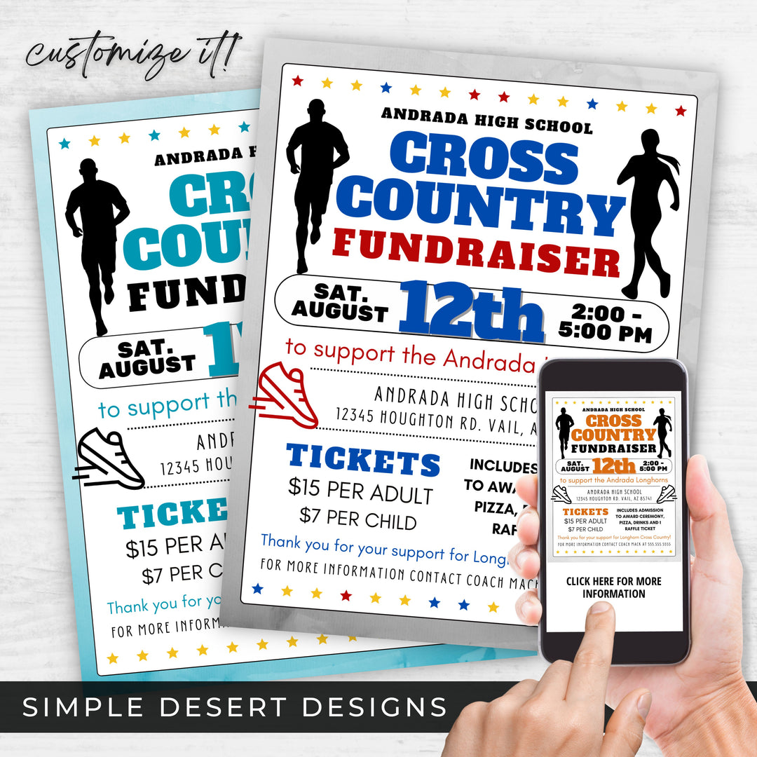 Editable Cross Country Flyer | Simple Desert Designs