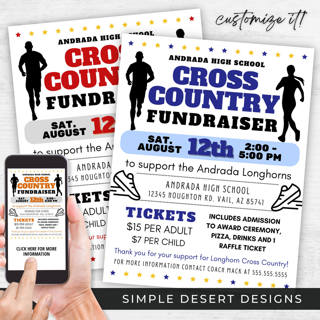 Cross Country Flyer Template | Simple Desert Designs