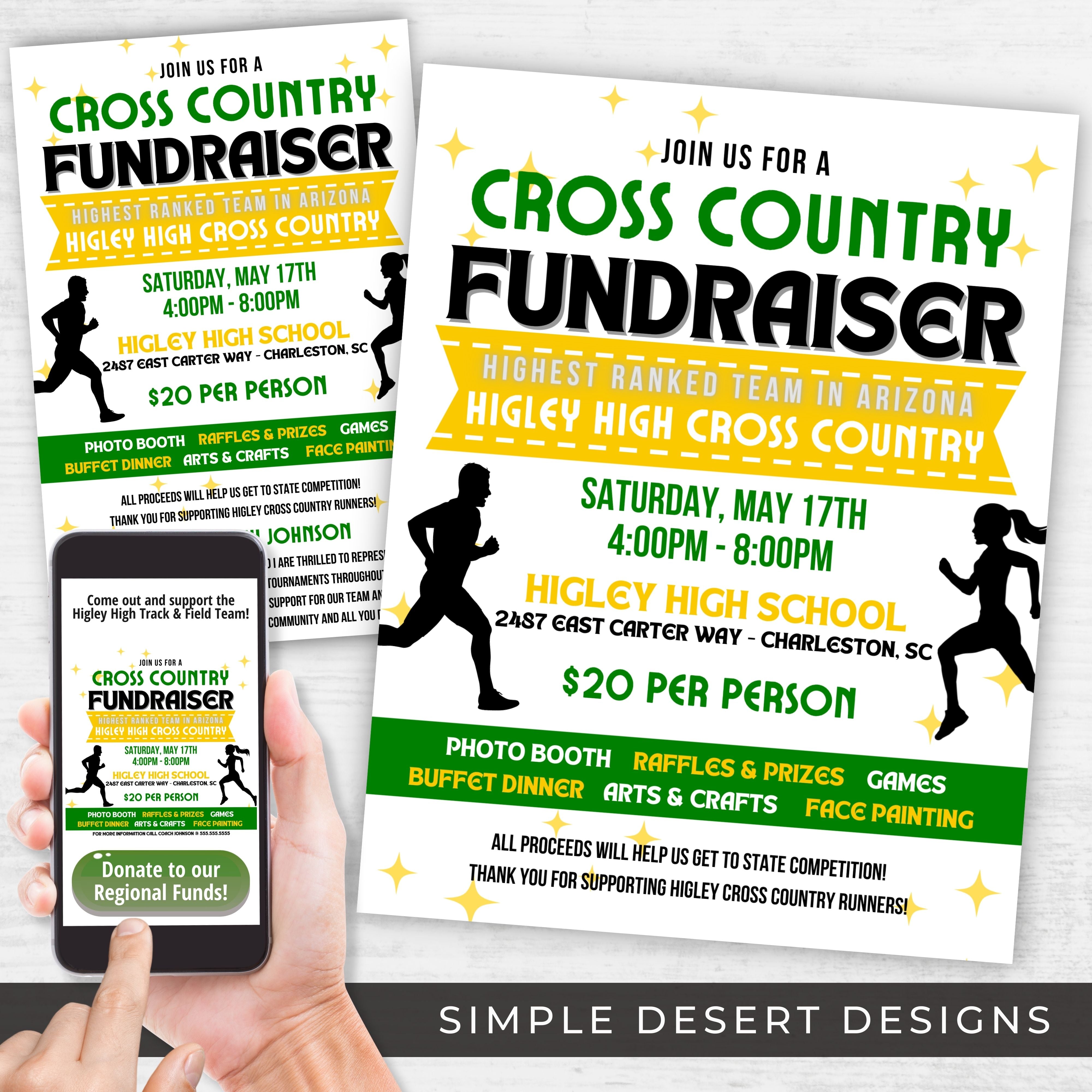Cross Country Fundraiser Flyer Bundle – Simple Desert Designs
