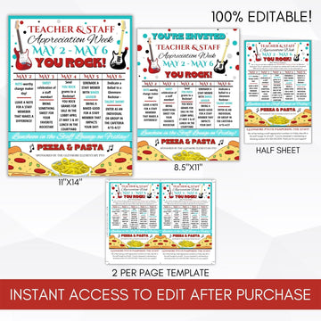 You Rock Teacher Appreciation Week Signs – Simple Desert Designs