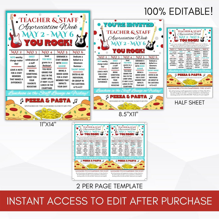 You Rock Teacher Appreciation Week Signs – Simple Desert Designs