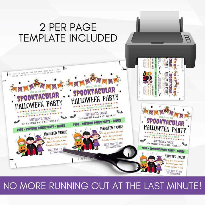 Cute Halloween Costume Party Invitation – Simple Desert Designs