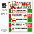 School Work Christmas Spirit Week Itinerary Schedule | Simple Desert ...