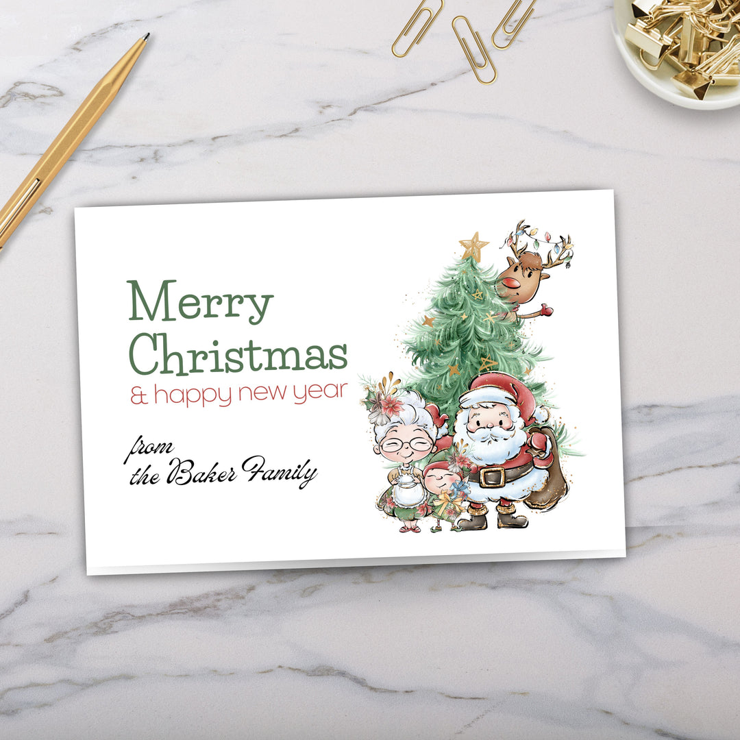 Cute Santa Merry Christmas Card – Simple Desert Designs